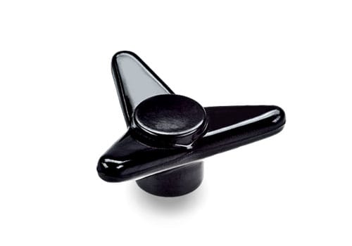550 - Three-arm knob in thermosetting material with zinc plated steel ...